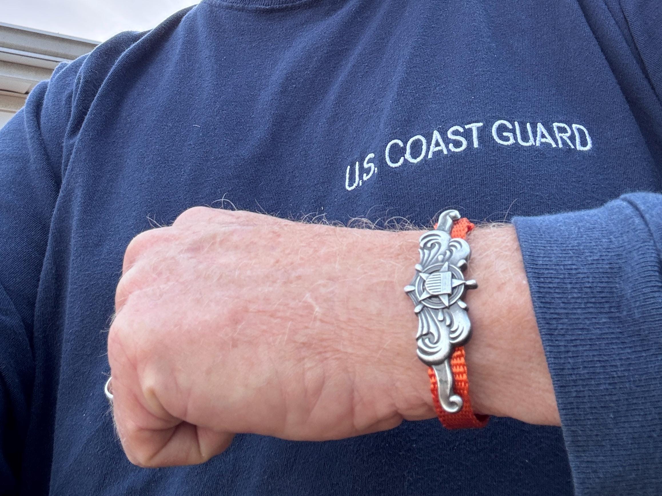Handmade Coast Guard Enlisted Cutterman Insignia Adjustable Nylon ...