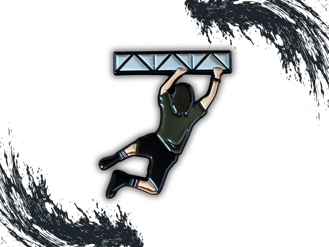 90s Grunge Rocker Swinging From Rafters Enamel Pin - Etsy