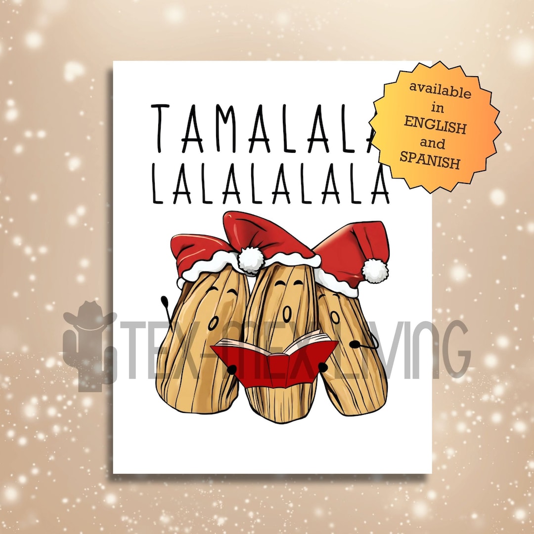 Funny Spanish Christmas Greeting Card Mexican Christmas Tamales Card ...