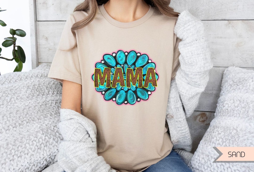 Mama Turquoise Concho Shirt Country Western Mama Shirt Rodeo Mom Shirt ...