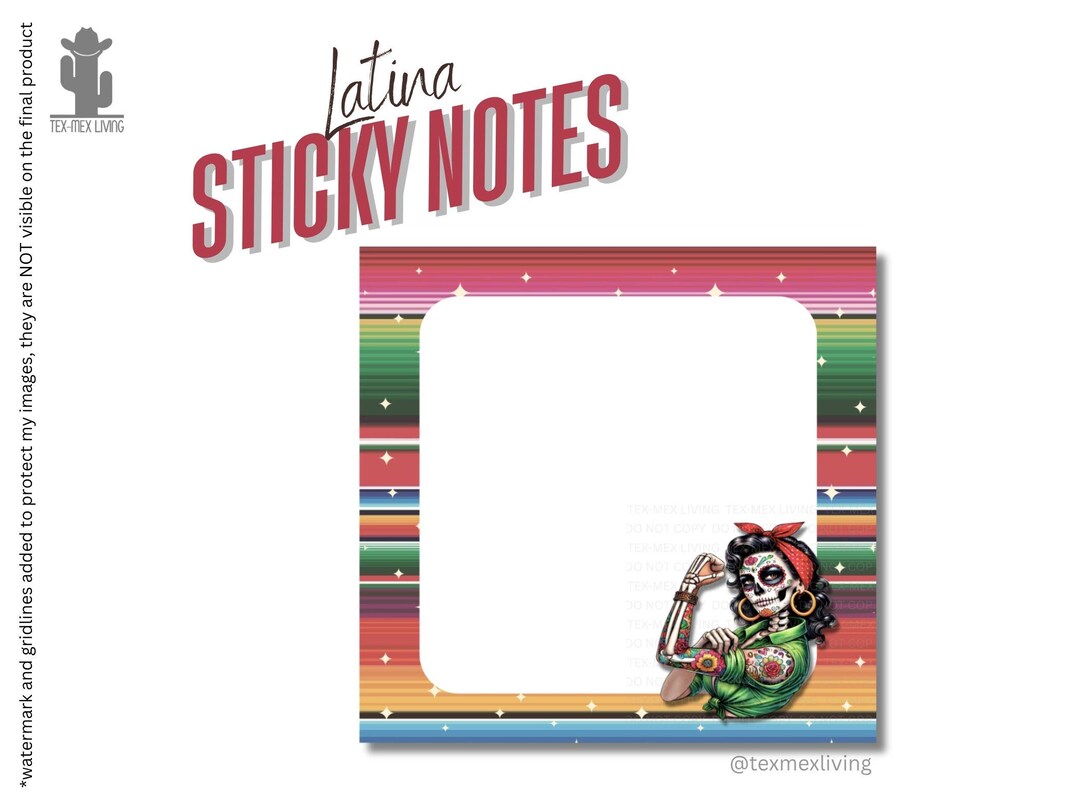 Latina Chingona Sticky Notes Notepad Funny Spanish Serape Print ...