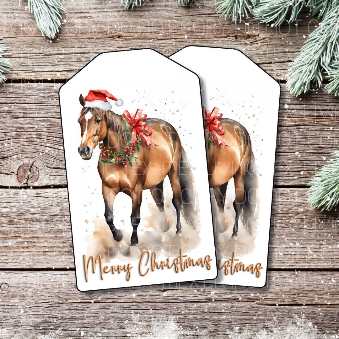 Printable Western Christmas Gift Tags Downloadable Printable - Etsy