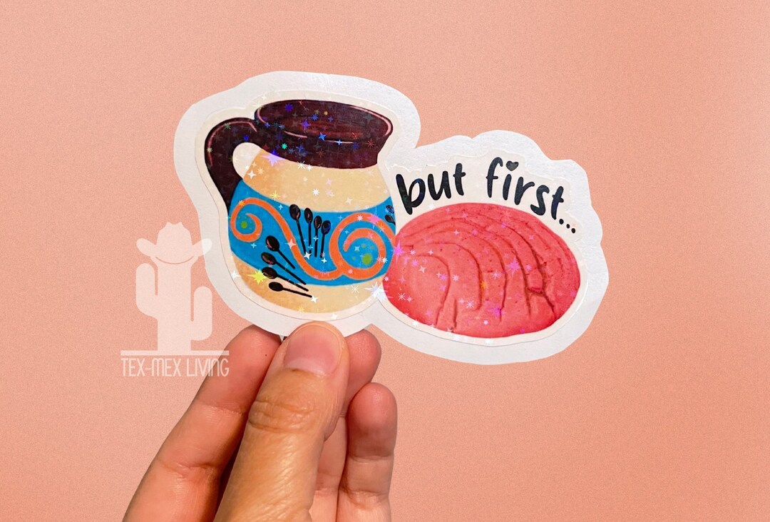 Pan Dulce Sticker Cute Holographic Glitter Sticker, Water Bottle ...