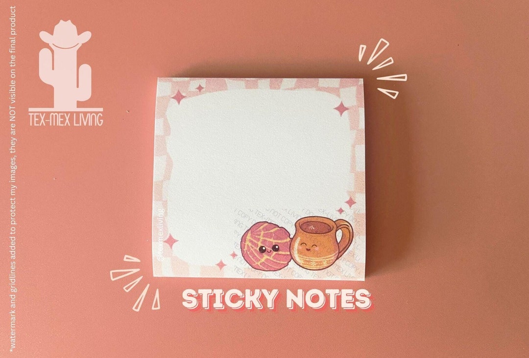 Buy Pan Dulce Sticky Notes Pan Dulce Notepad Concha and Cafecito ...