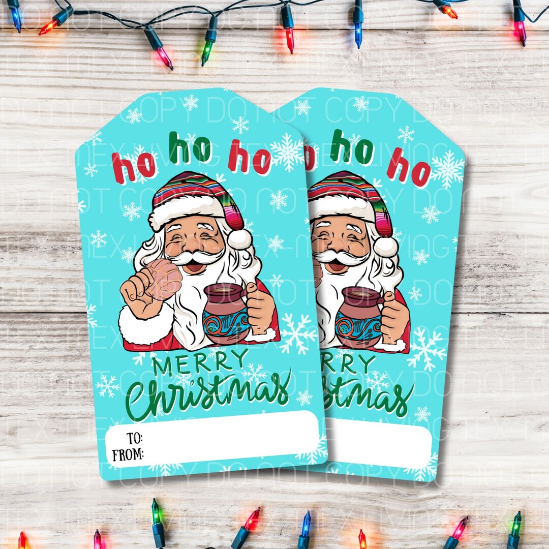 Printable Mexican Christmas Gift Tags Printable Mexican - Etsy