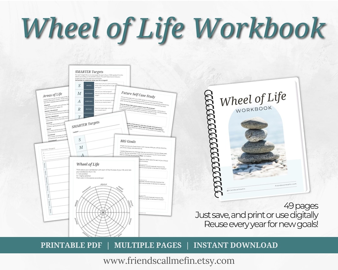Wheel of Life Workbook | Journal | Goal Setting Workbook | Dream Life ...