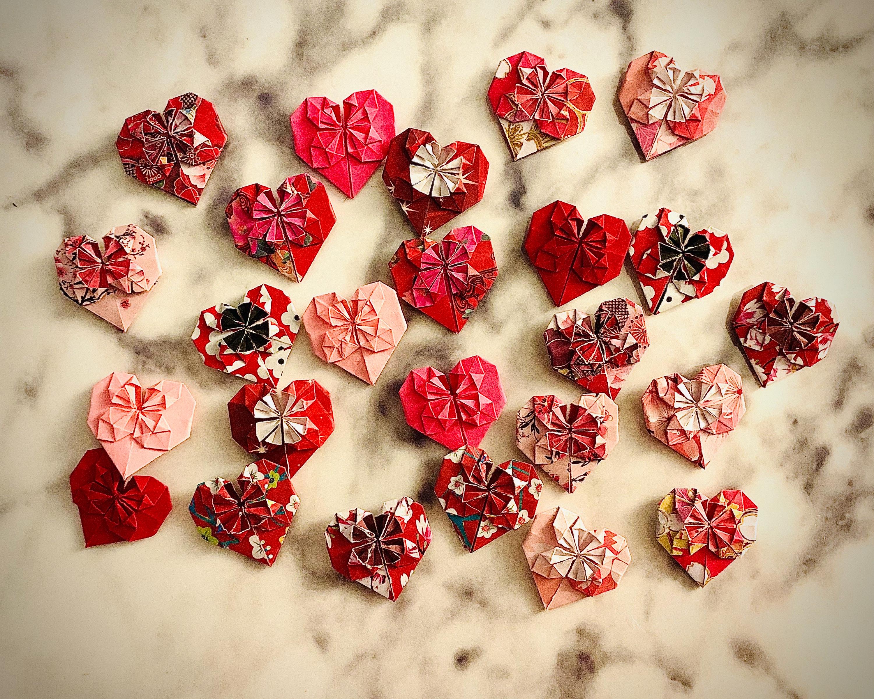 25+ Origami Blossom Hearts - Etsy