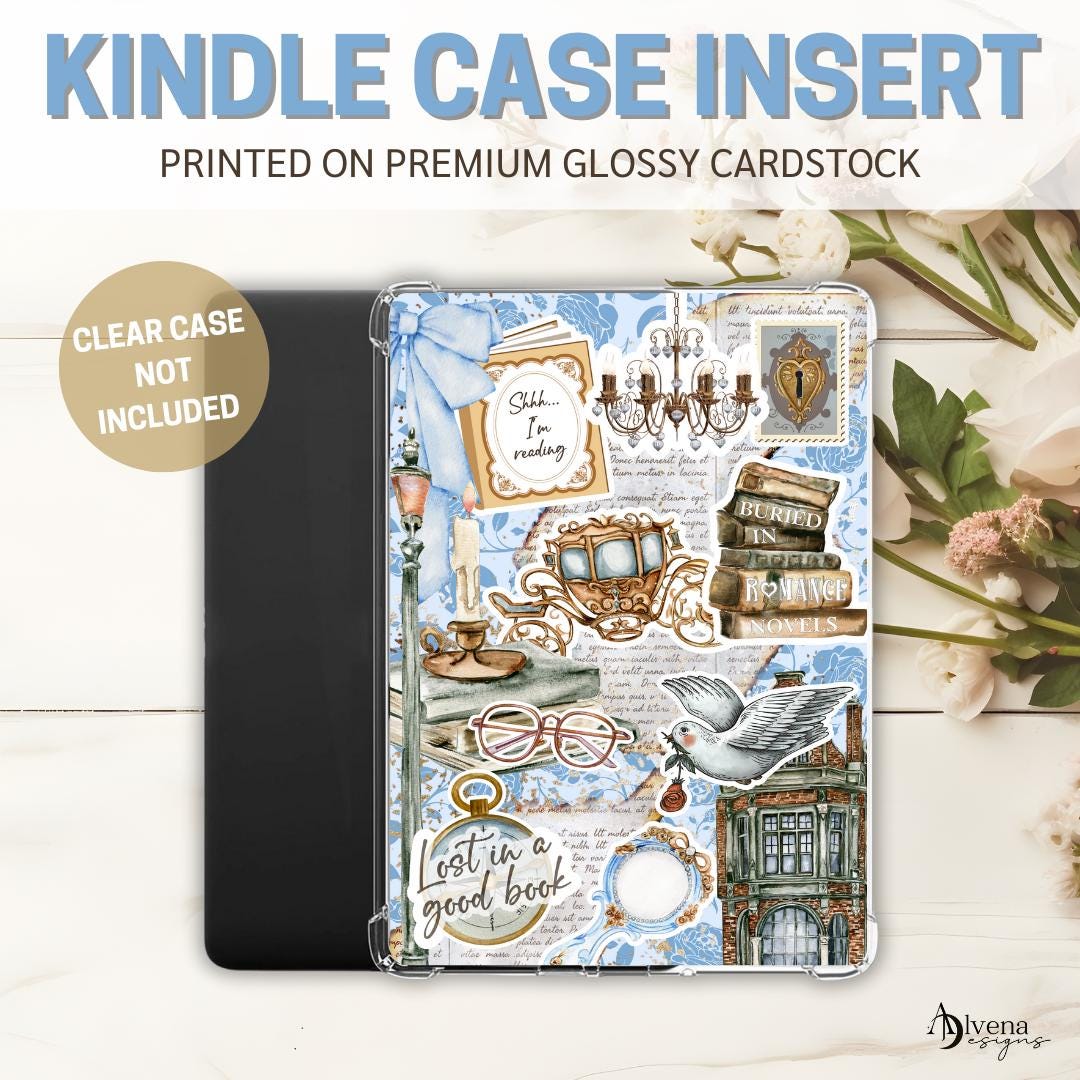 Vintage Romance Kindle Case Insert | Kindle Clear Case Insert | Bookish ...