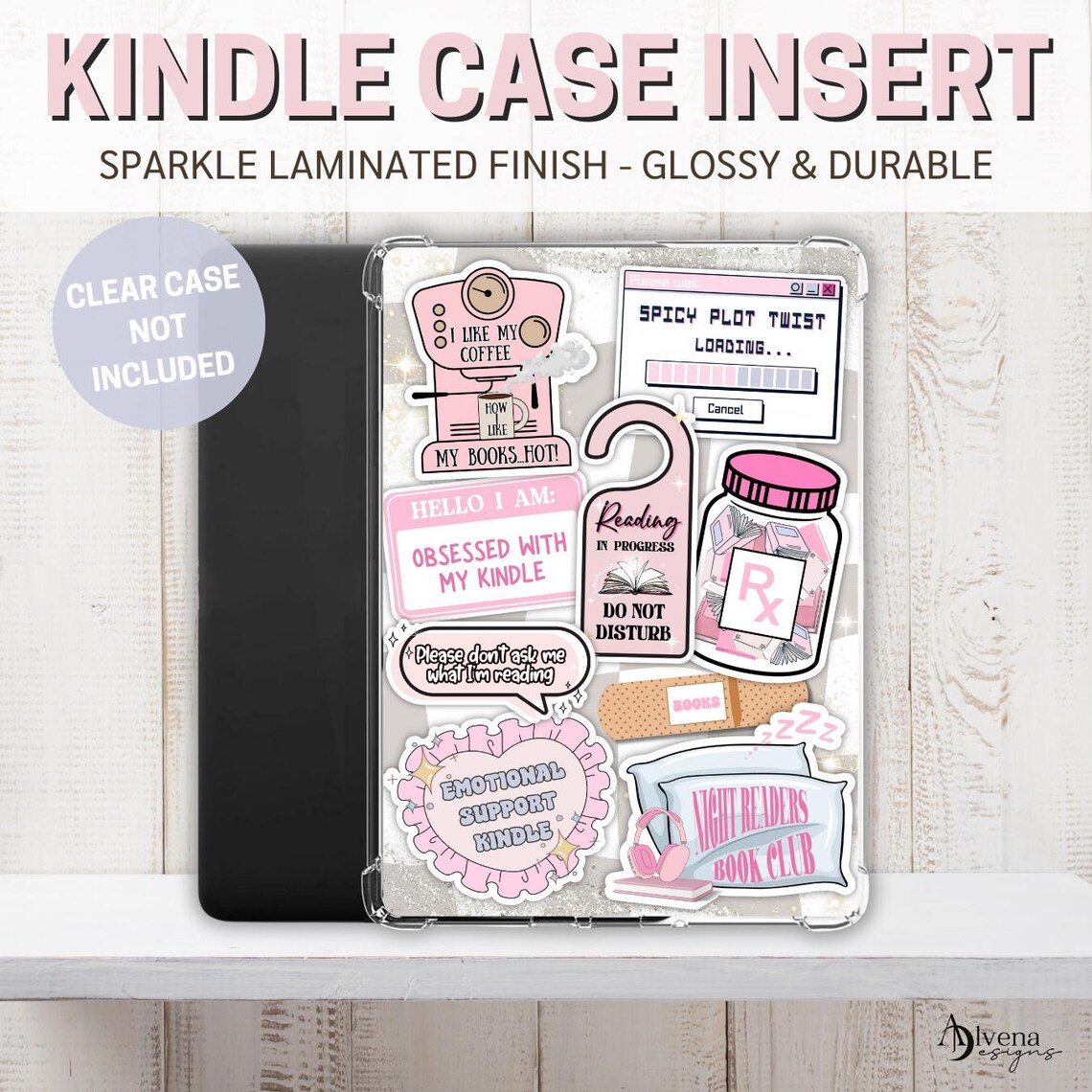 Pink Kindle Insert Stylish Case Art & Stickers for Kindle Paperwhite ...