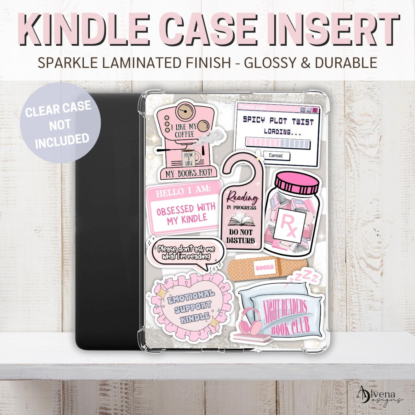 Pink Kindle Insert Stylish Case Art & Stickers for Kindle Paperwhite ...
