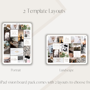 Ipad Vision Board Pack Dream Board Templates Canva - Etsy