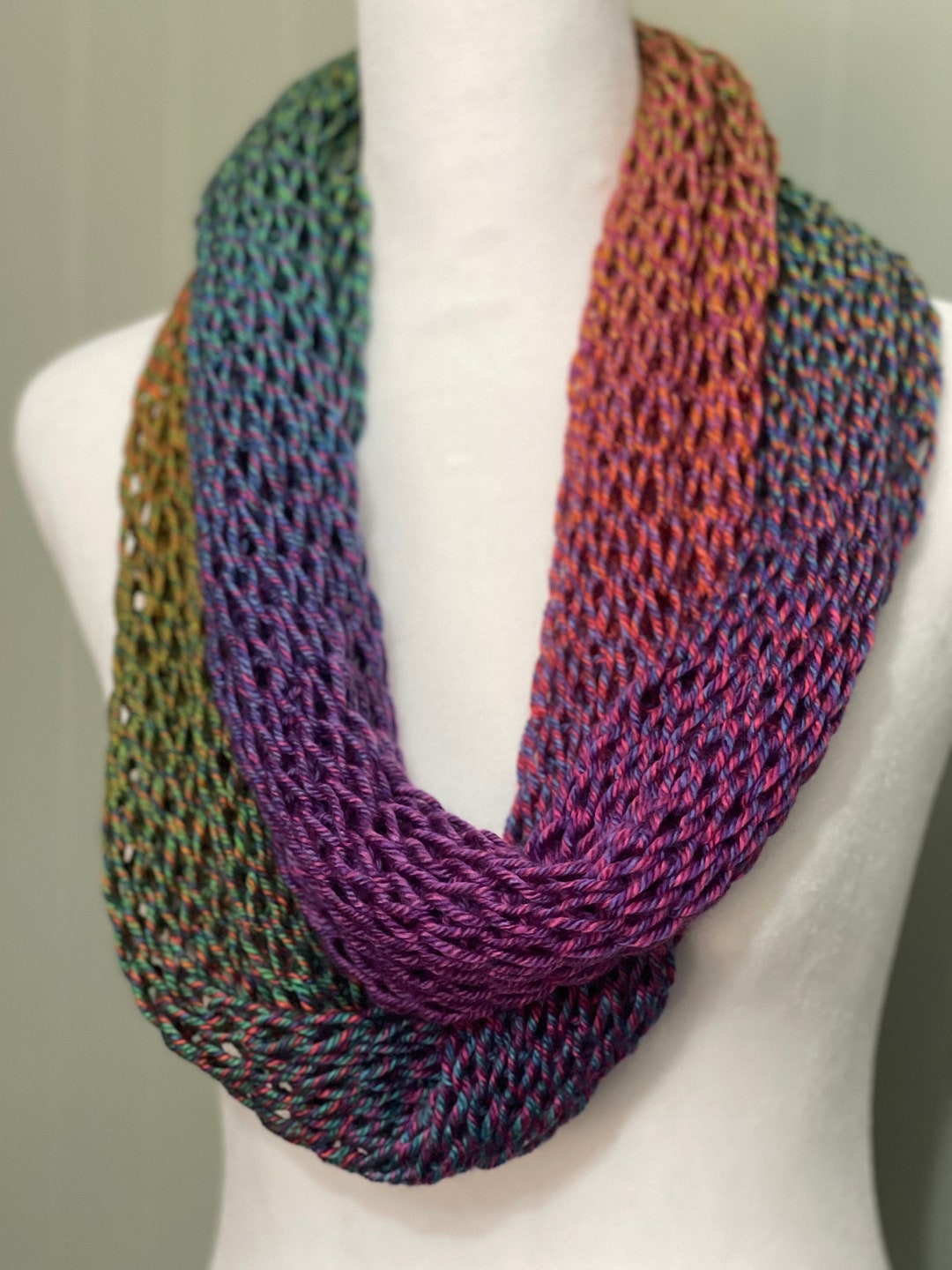Women's Knit Infinity Scarf Gradient - Etsy