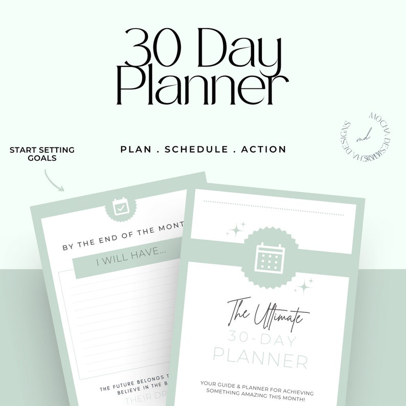 30 Day Planner Printable - Etsy