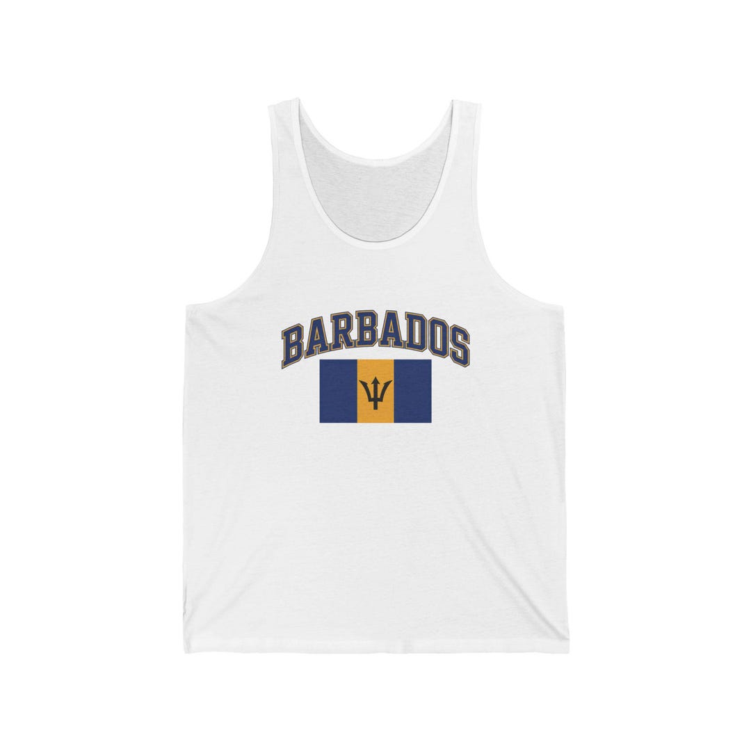 Barbados Flag Trident Tank - Etsy