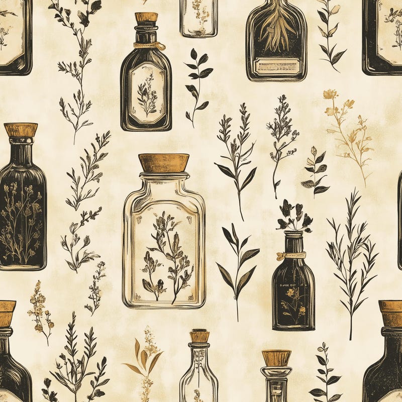 Apothecary Wallpaper - Etsy