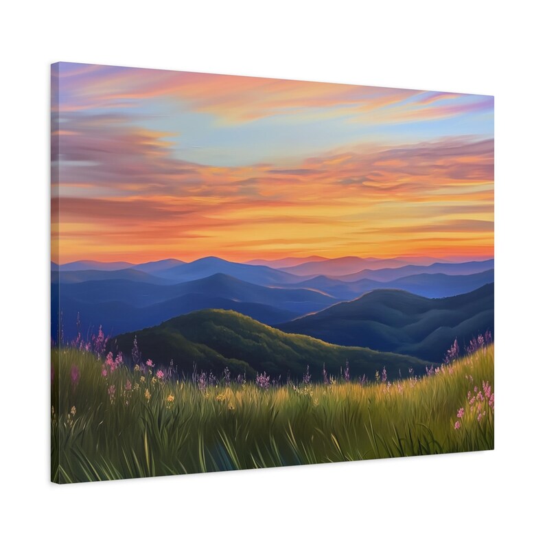 Blue Ridge Mountains Wall Art Landscape Wall Art Mountain Art Travel ...