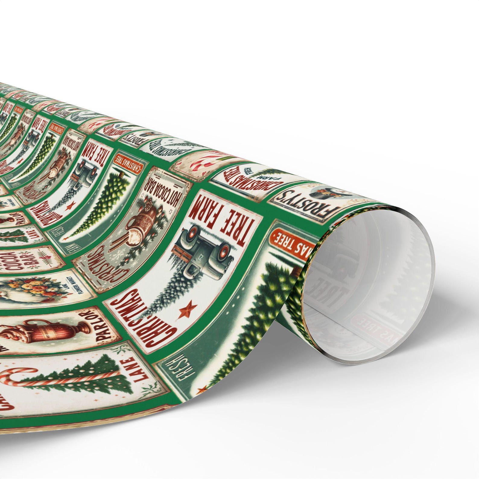 Vintage Christmas Wrapping Paper Decorative Wrapping Paper Retro ...