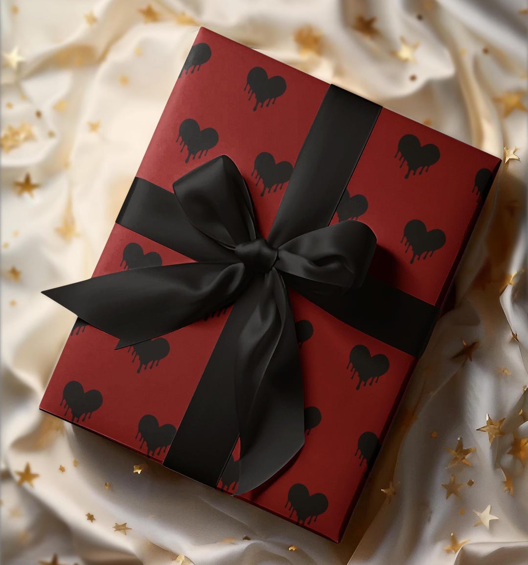 Melting Heart Wrapping Paper Valentine Gift Wrap Valentines Day Decor ...