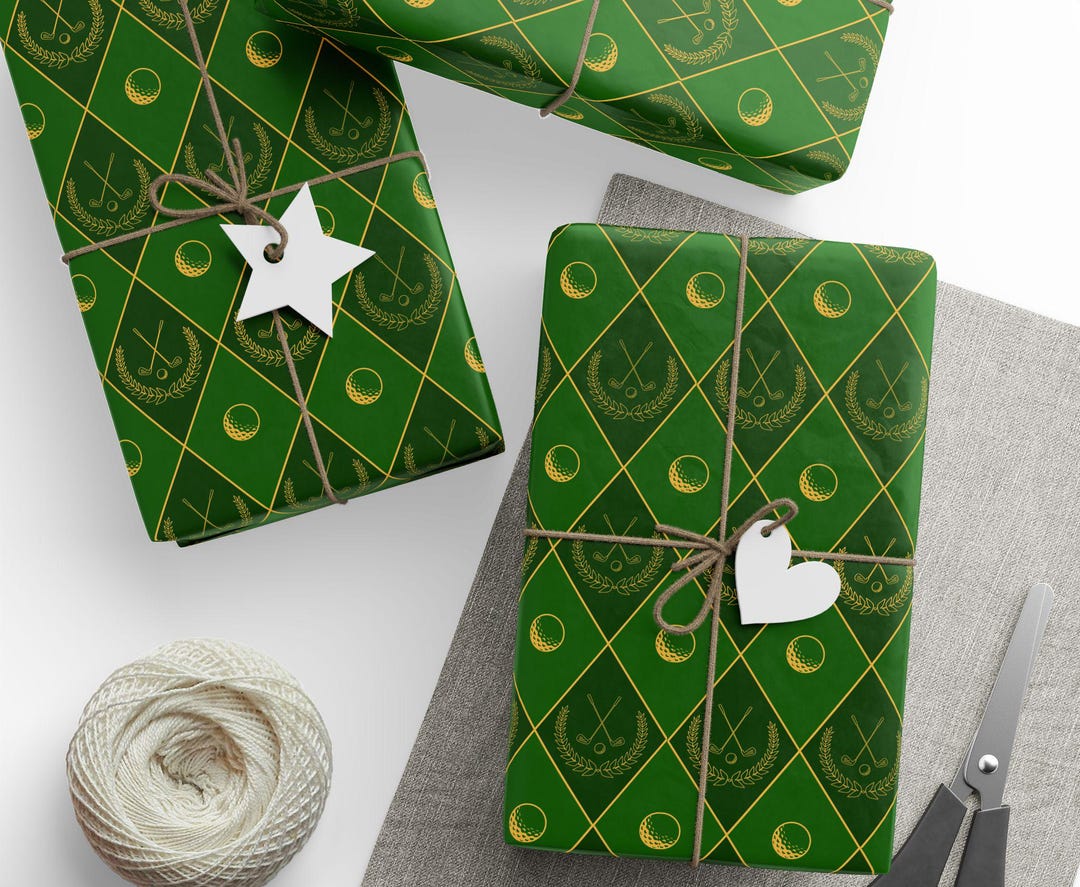 Golf Wrapping Paper Golf Gift Wrap for Him Father's Day Birthday ...