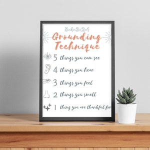 Grounding Technique Coping Skill Poster School Psychologist Office ...