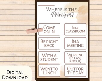 Vice Principal Door Sign Office Where is the Vice Principal Sign Hanger ...