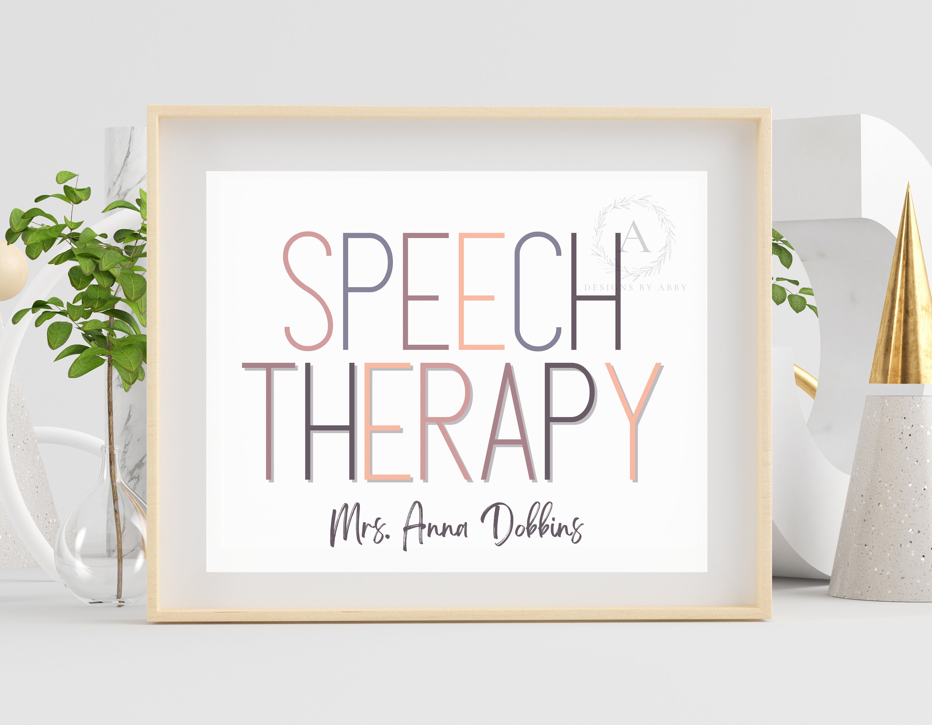 Personalized Speech Therapy Sign Speech Therapy Print Speech Language ...
