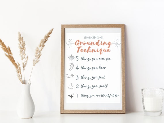 Grounding Technique Coping Skill Poster School - Etsy