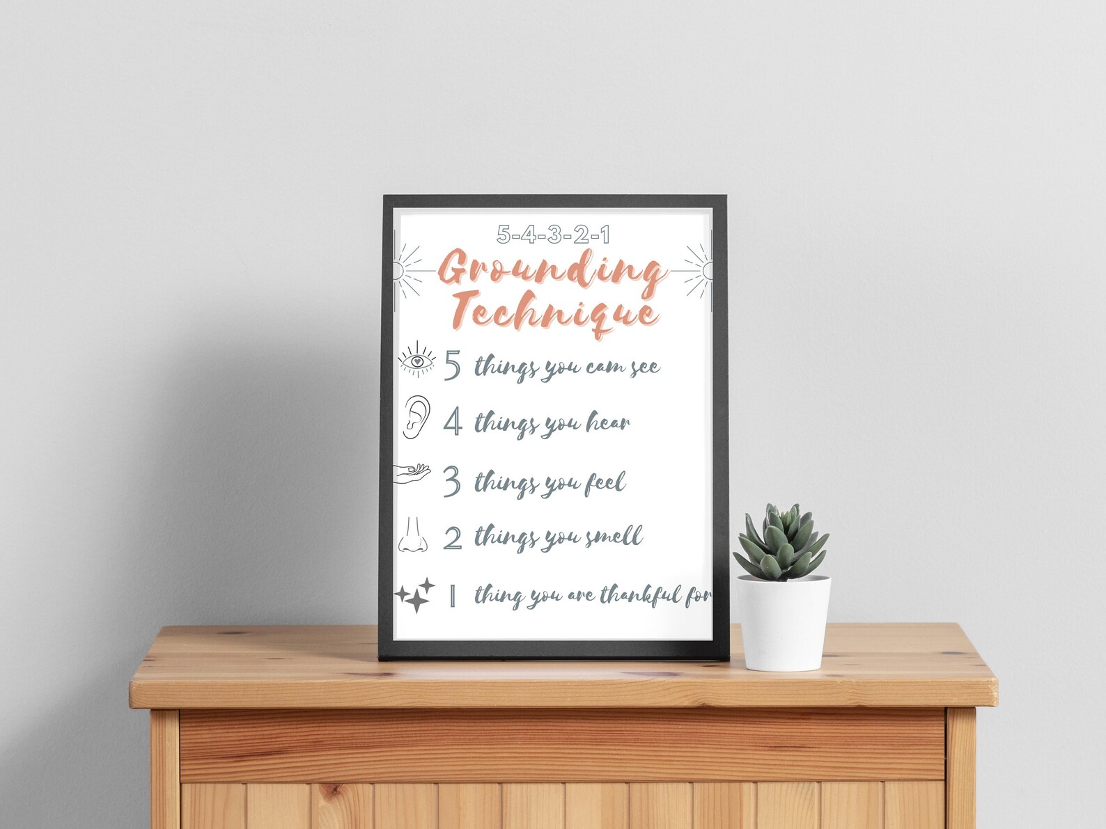 Grounding Technique Coping Skill Poster School Psychologist Office ...
