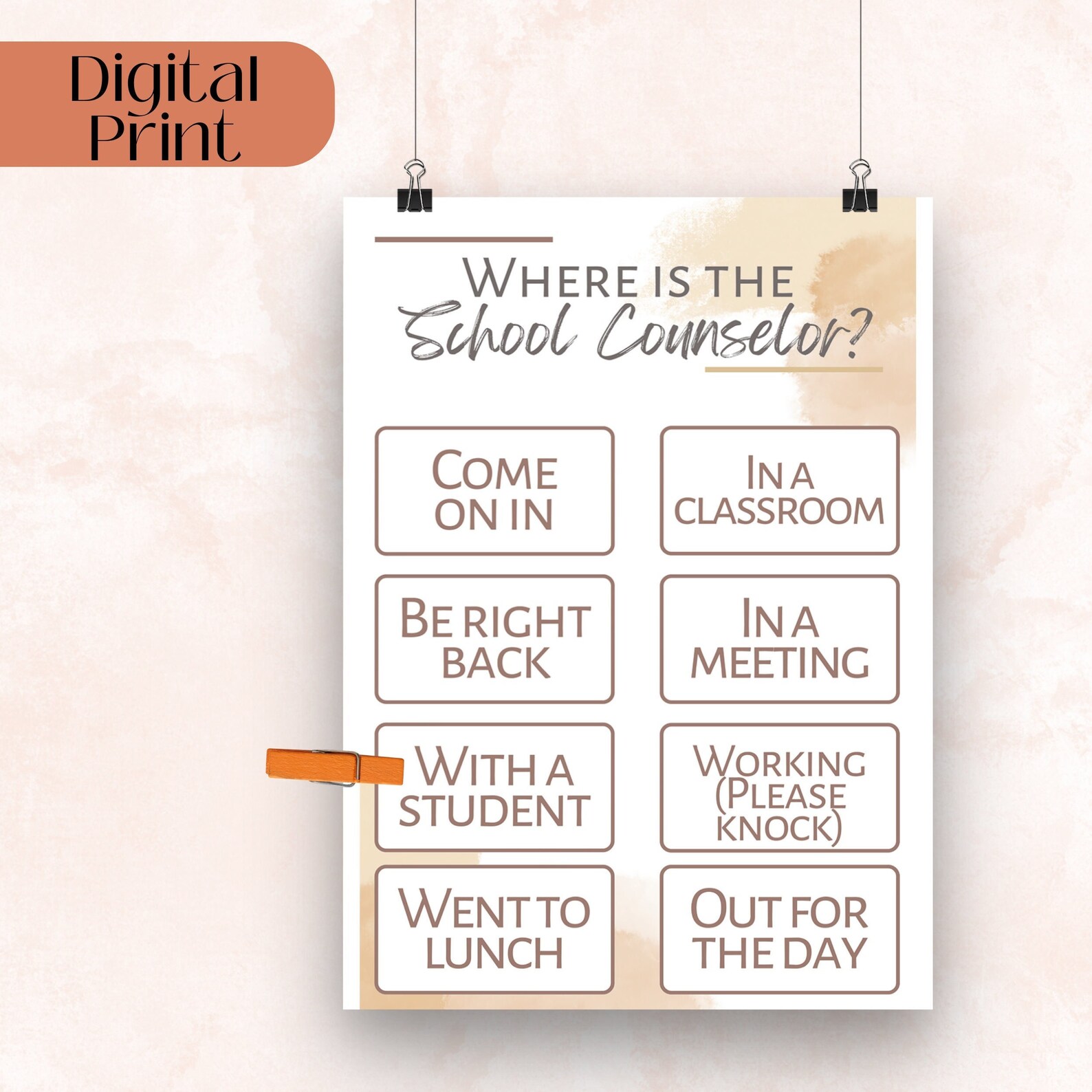 Personalized School Counselor Sign Where is the School - Etsy