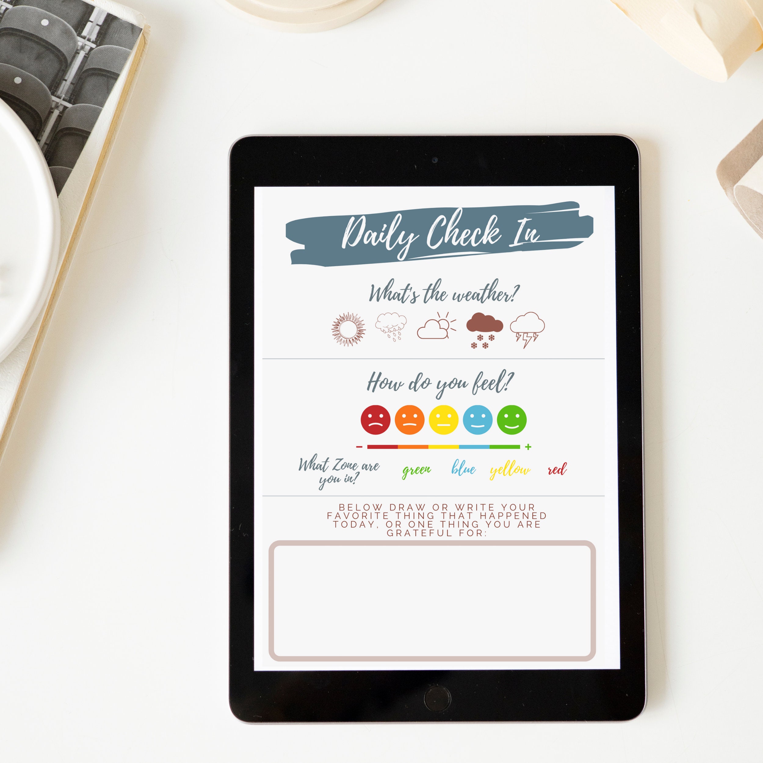 Daily Check in Sheet Following Instructions Worksheet Zones of ...