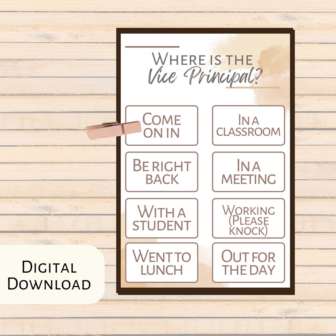 Vice Principal Door Sign | Office Where is the Vice Principal Sign ...