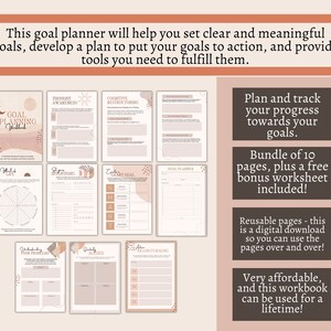 Goal Planning Workbook, Self Development | Goal Setting Guide | Goals ...