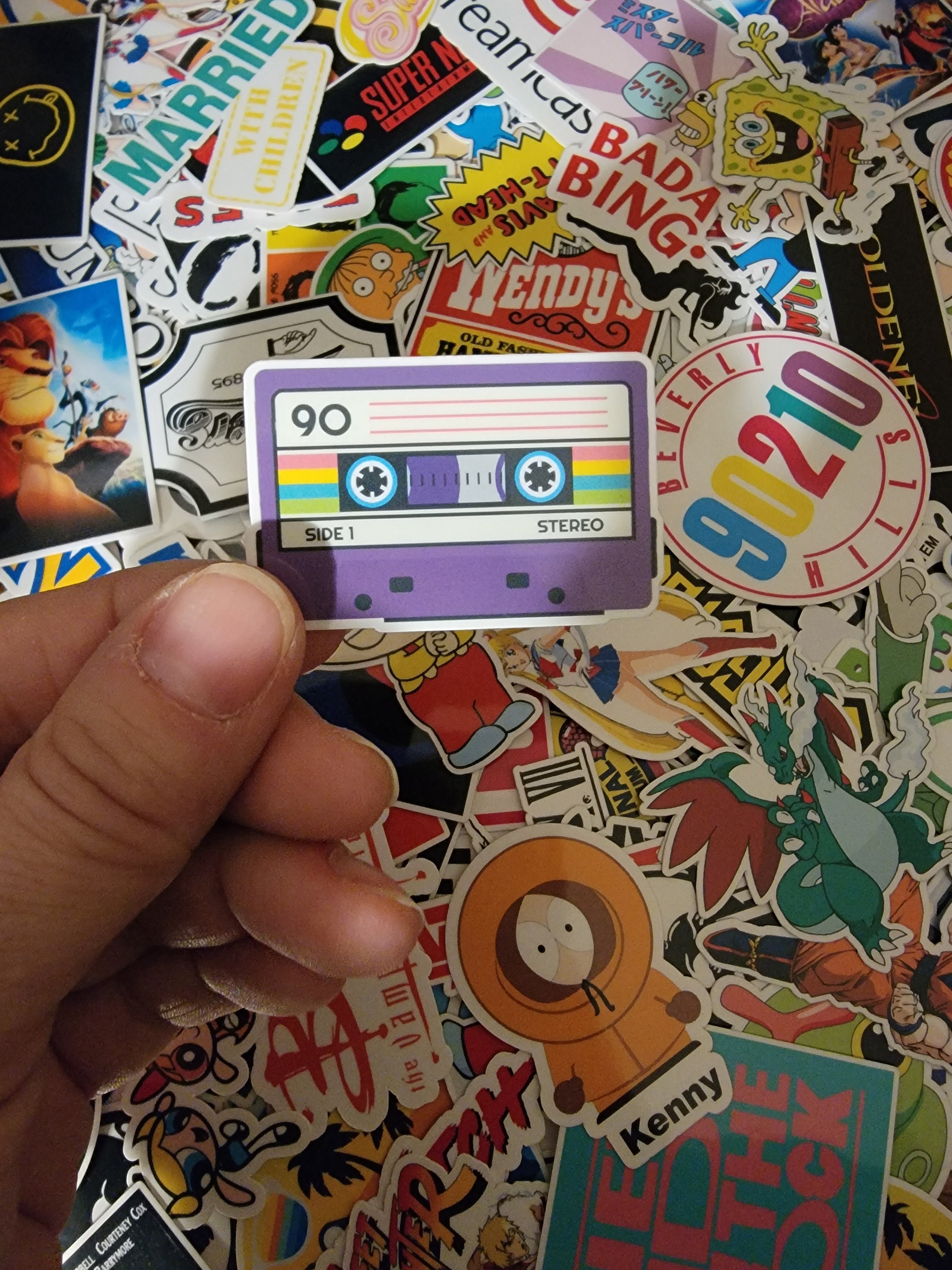 1990's Nostalgia SURPRISE Pack of 20 Laminated Stickers please READ ...