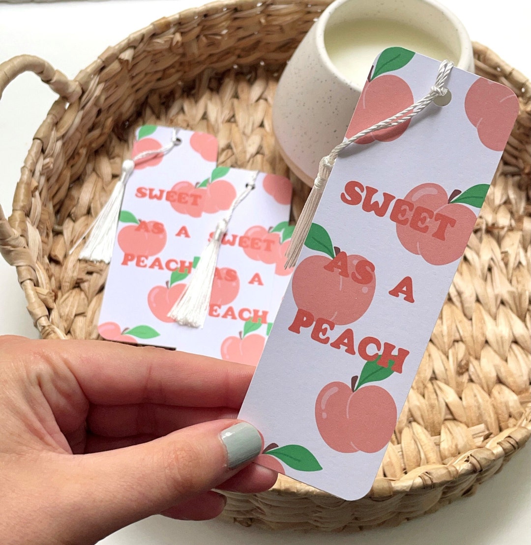Sweet as A Peach Bookmark | Peachy Pattern | Bookmark With Silky Floss ...
