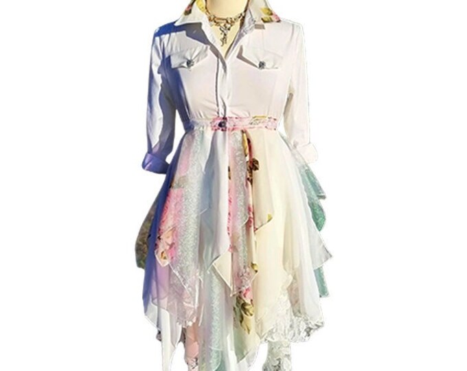 Handkerchief Dress, Dresses for Women, Whimsical Dress, Fairy Wedding ...
