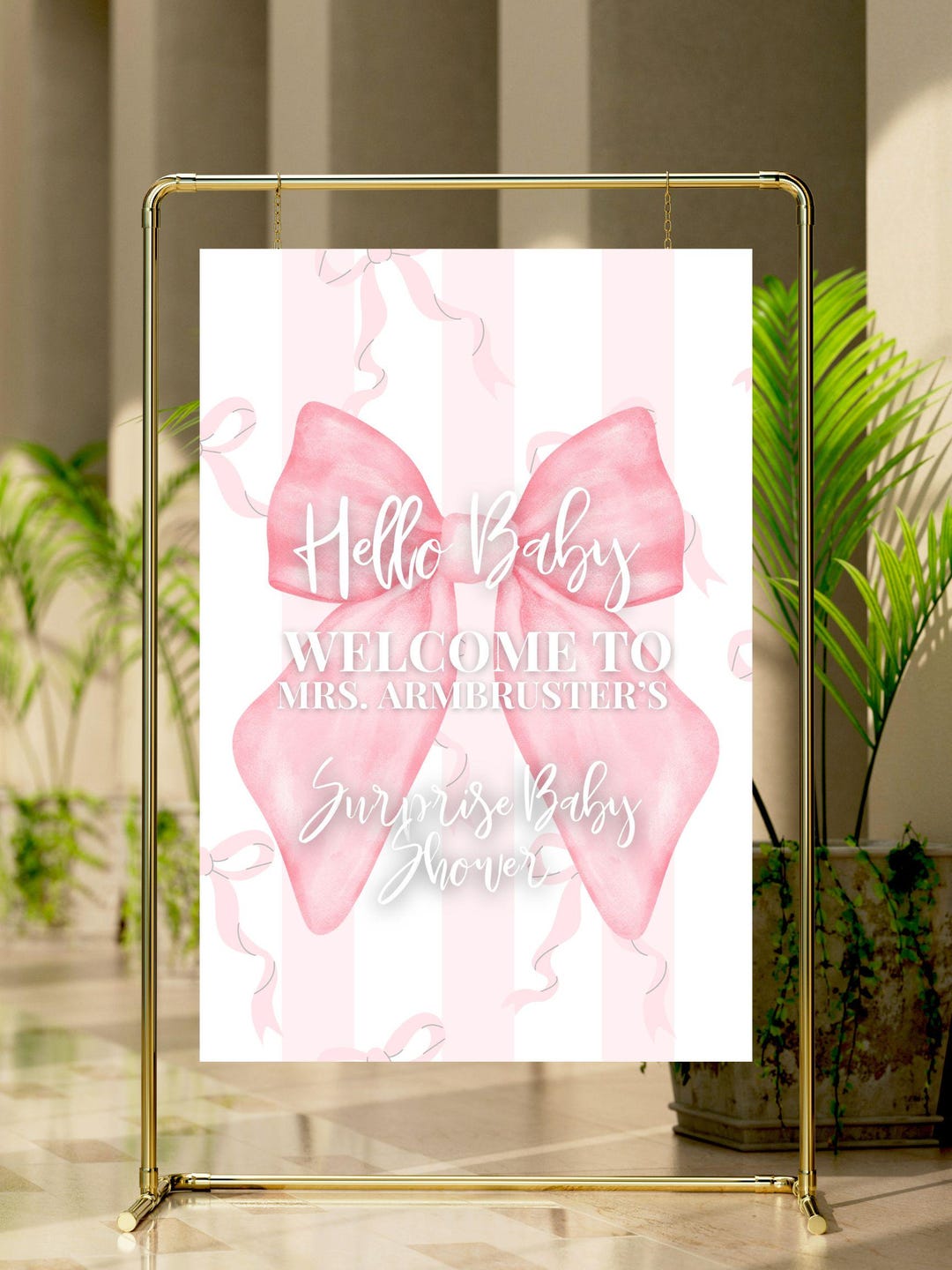 Coquette Baby Shower Sign – Printable Digital Download - Etsy
