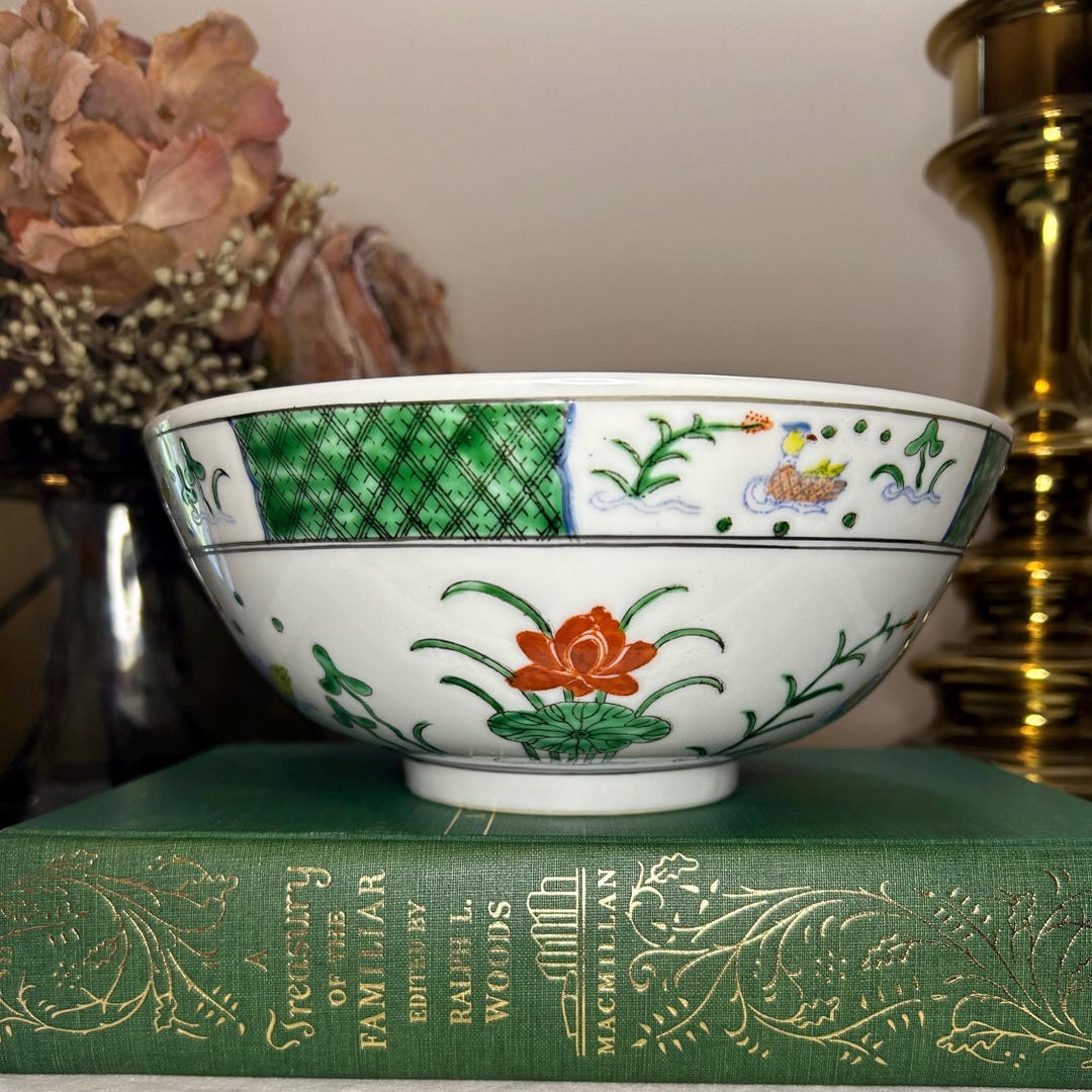 Vintage Japanese Porcelain Ware 8” Decorative Bowl/dish - Hand Painted ...