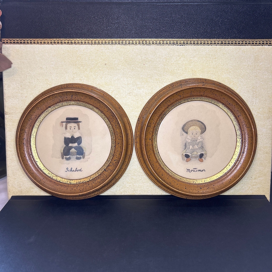 Vintage Pair Mariana Marian Foster Curtiss Watercolor Paintings/ichabod ...