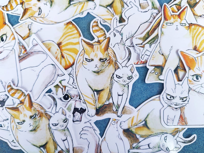 Eleceed Manhwa Cat Stickers Kayden and Kartein - Etsy