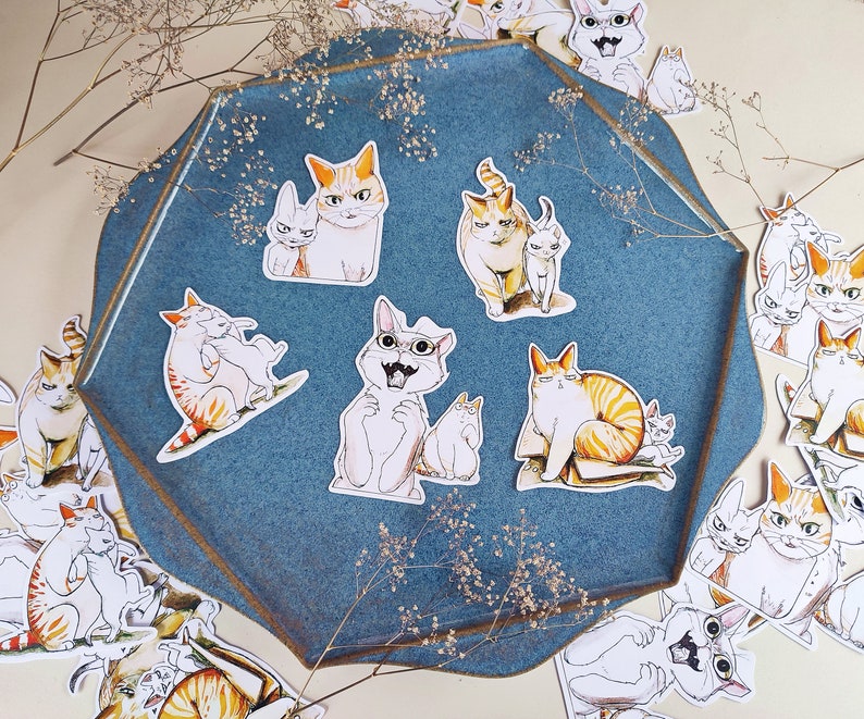 Eleceed Manhwa Cat Stickers Kayden and Kartein - Etsy