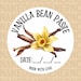 Vanilla Bean Paste Label for Jar Lid or Front - Multiple Sizes - 4oz ...