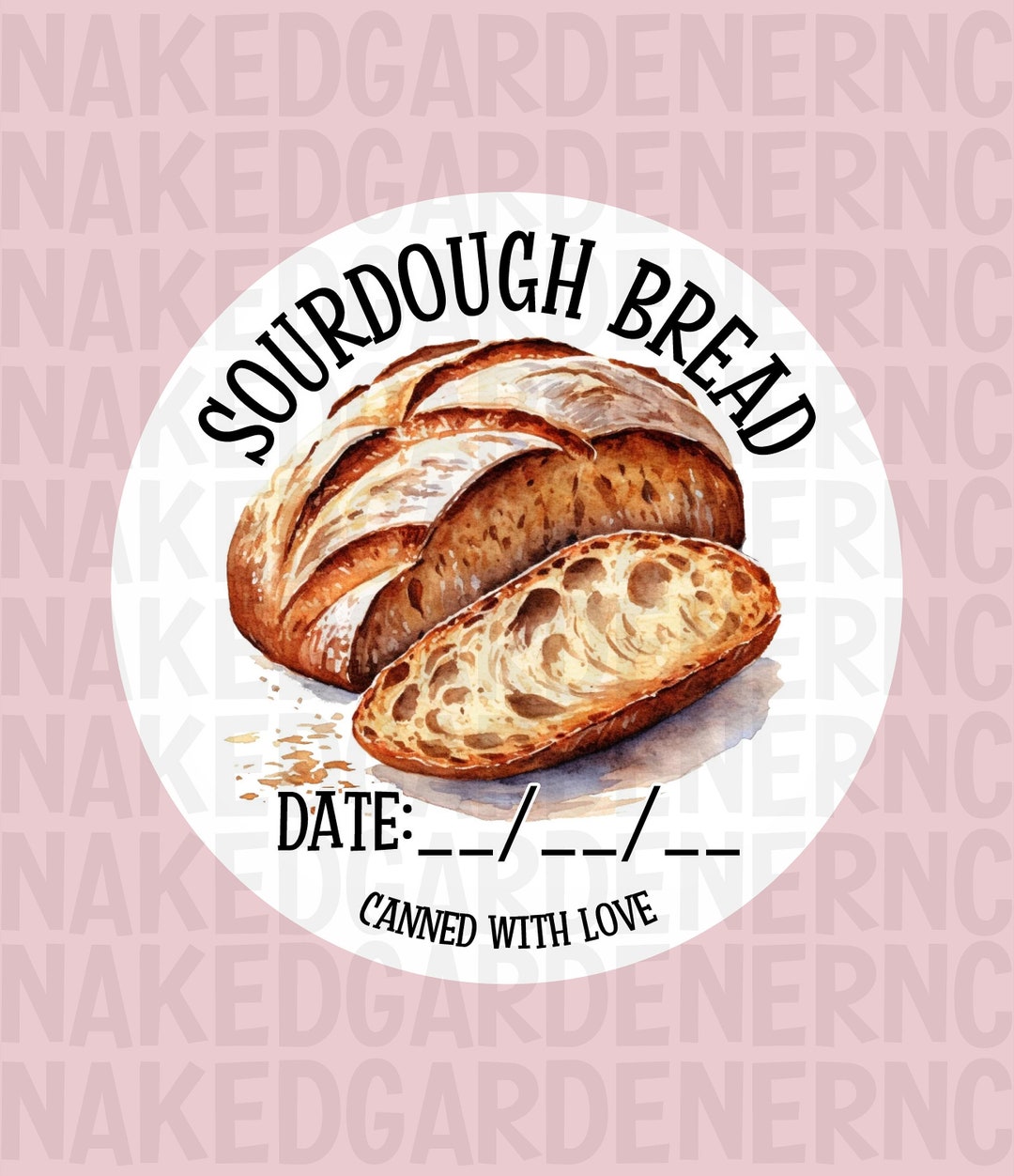 Sourdough Bread Labels for Regular Mouth Jar or Wide Mouth Jar - Sheet ...