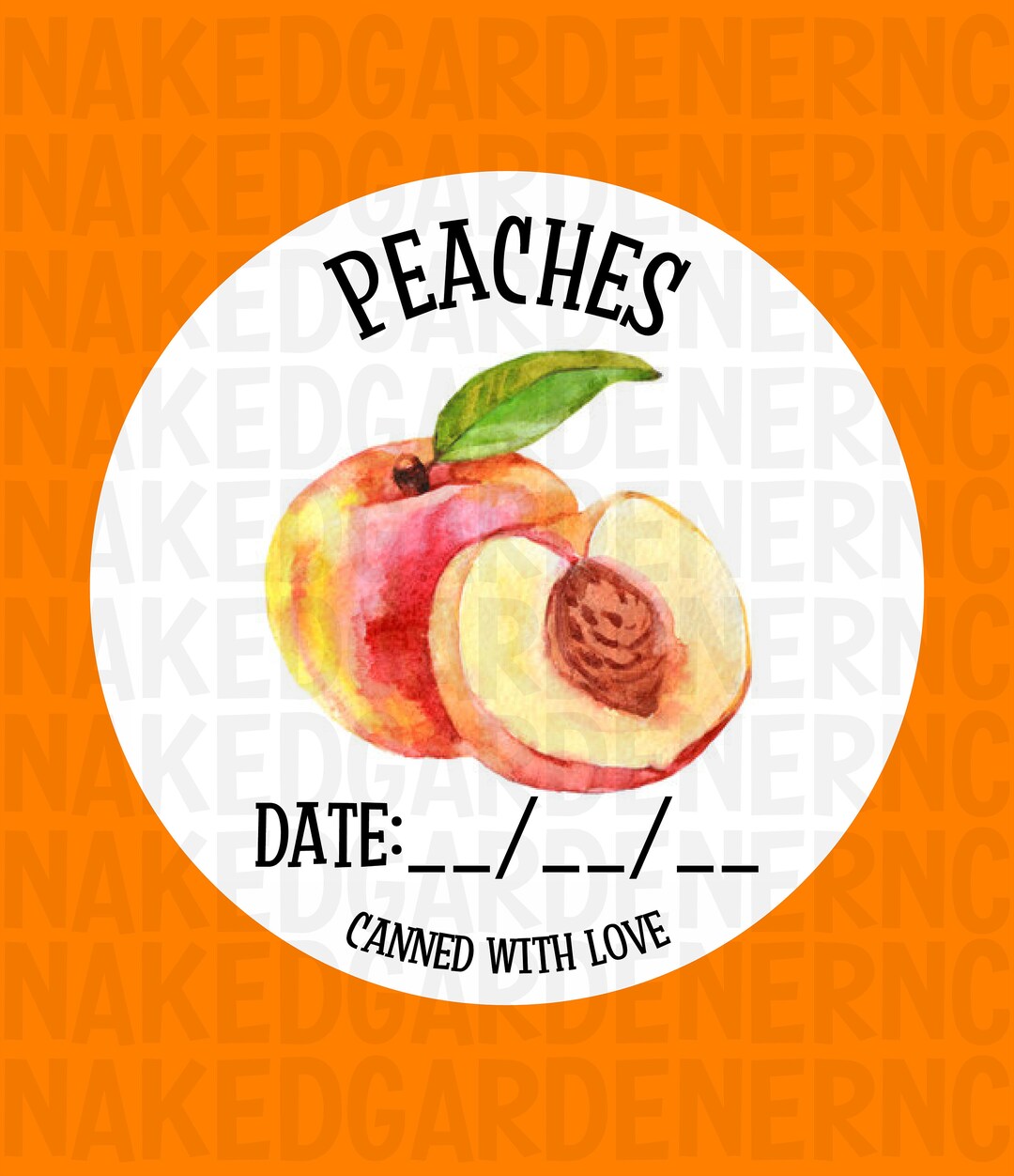 Peaches Canning Labels for Regular Mouth Jar or Wide Mouth Jar - Sheet ...