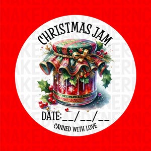 Christmas Jam Canning Labels for Regular Mouth Jar or Wide Mouth Jar ...
