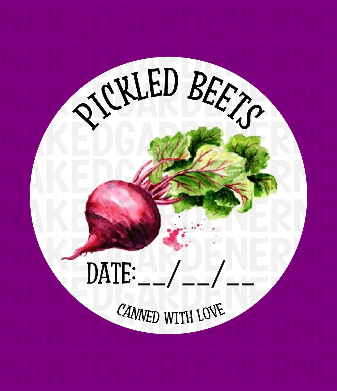 Pickled Beets Canning Labels for Regular Mouth Jar or Wide Mouth Jar ...