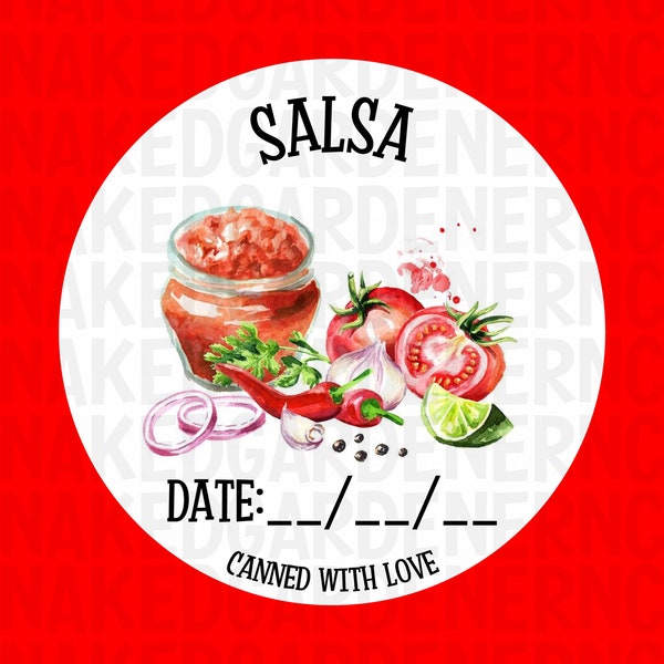 Salsa Jar Label - Etsy