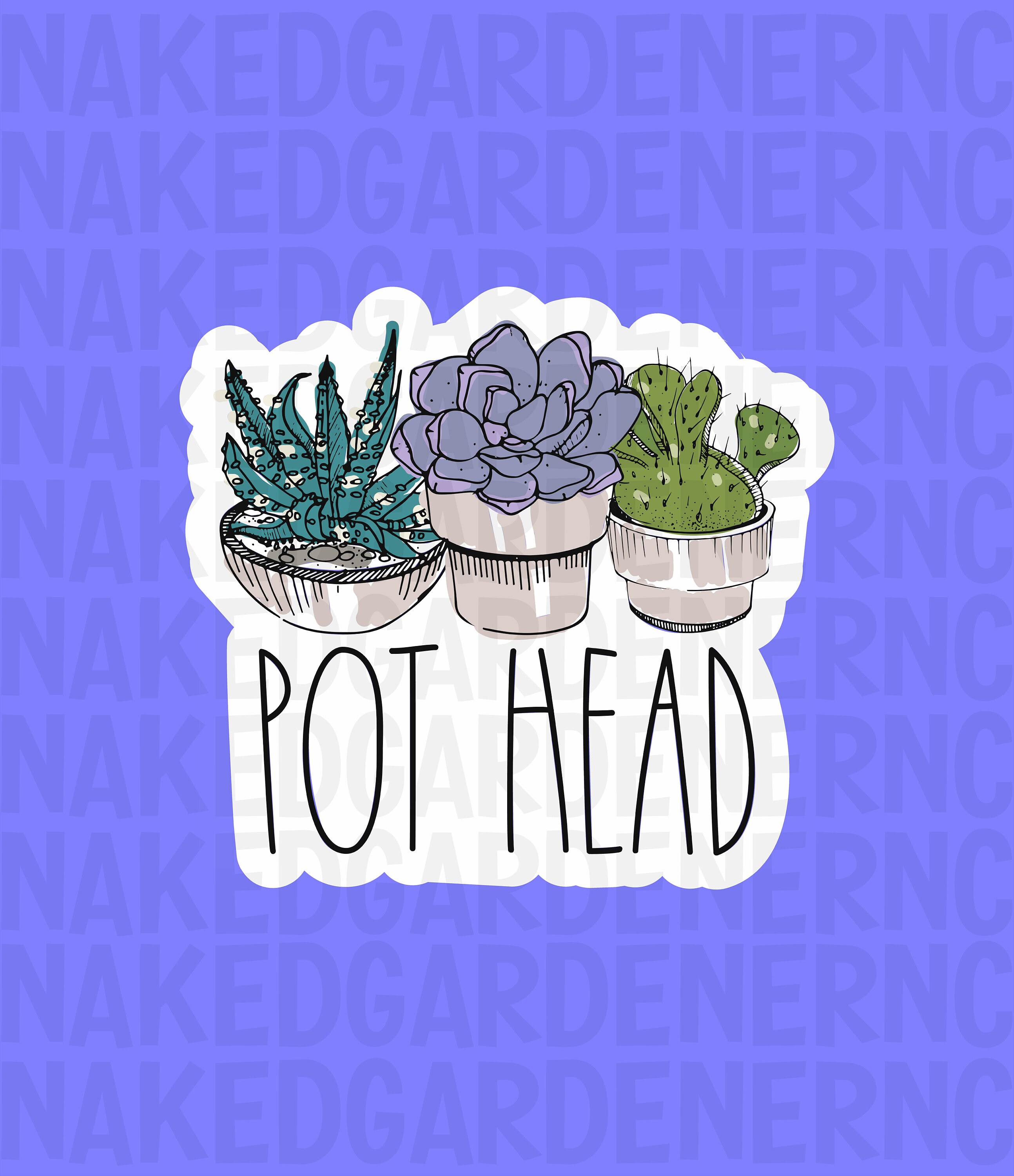 Pot Head Sticker for Car/window/cup/pot Cute Gardening Stickers - Etsy