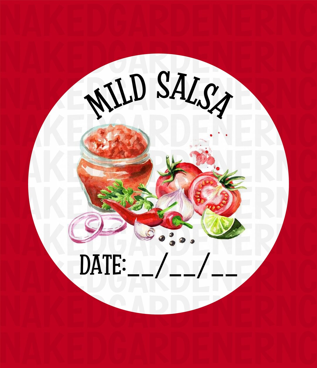 Mild Salsa Canning Labels for Regular Mouth Jar or Wide Mouth Jar ...
