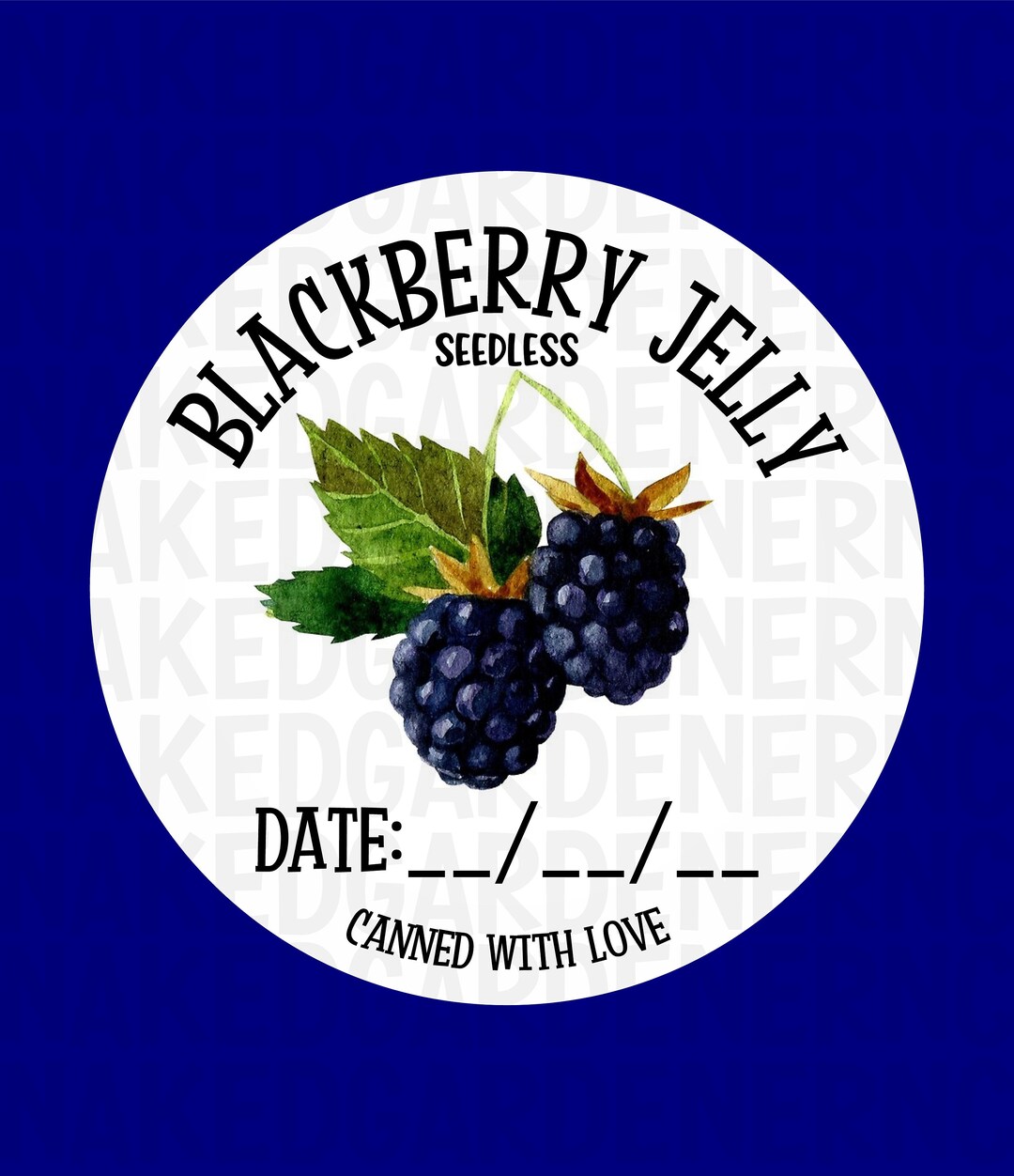 Blackberry Jelly Seedless Canning Labels for Regular Mouth Jar or Wide ...
