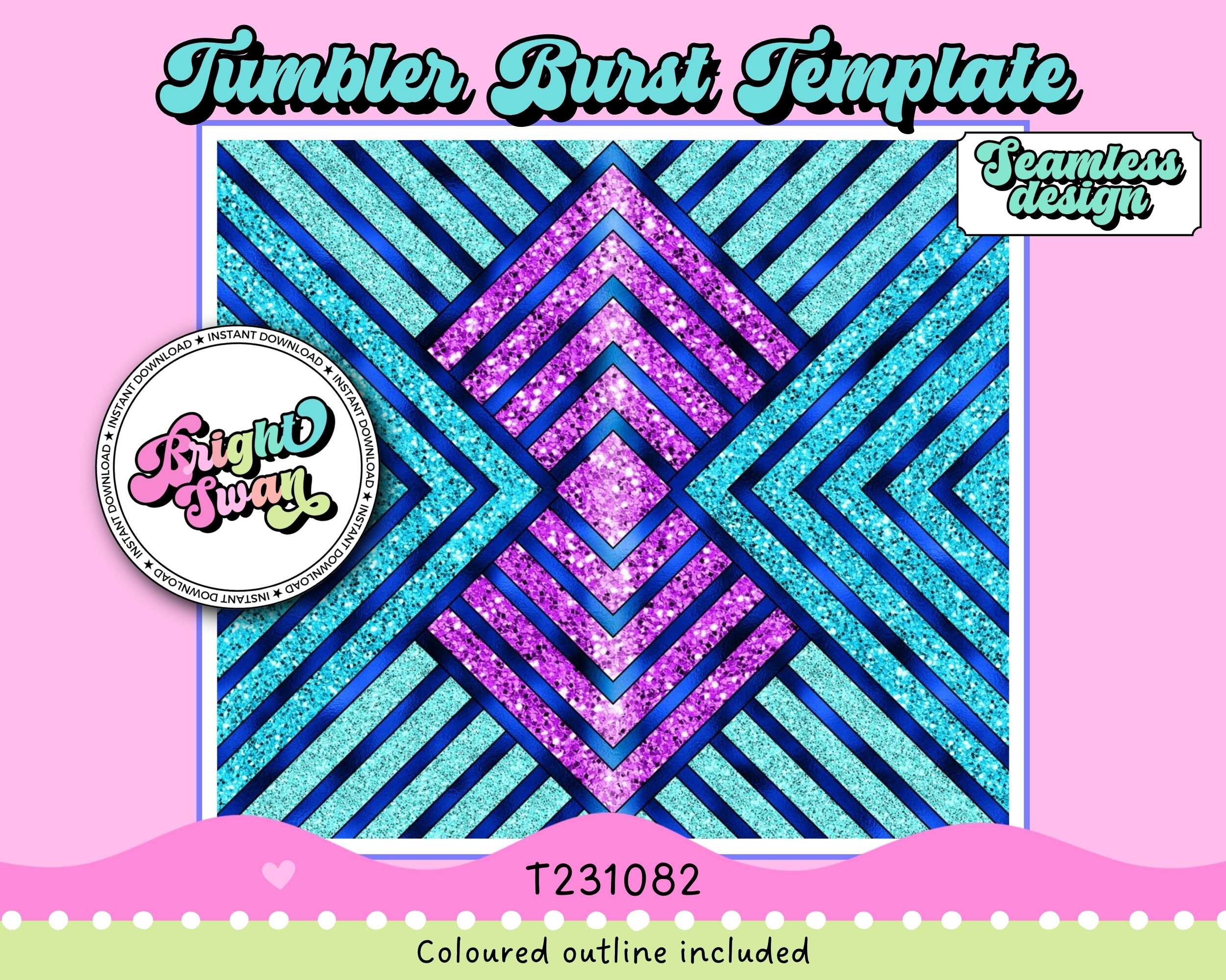 Intricate Overlapping Diamond Template Cricut Cut File for Tumblers SVG ...
